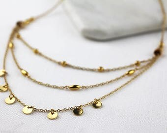 Delicate gold chain | Etsy