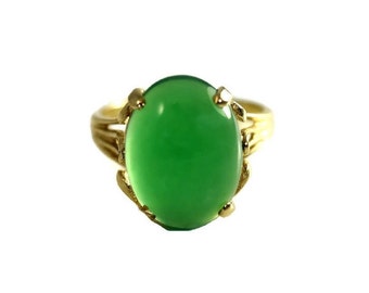 14k jade ring | Etsy