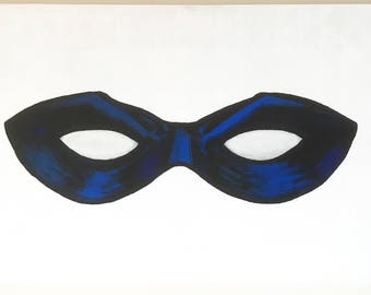 Brown Leather Masquerade Domino Mask