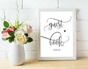 Guest book template | Etsy