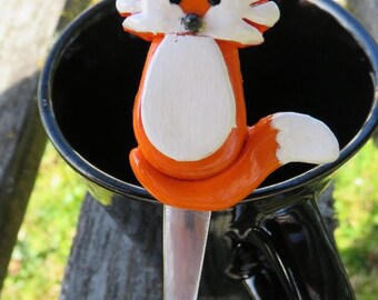 Polymer clay fox | Etsy