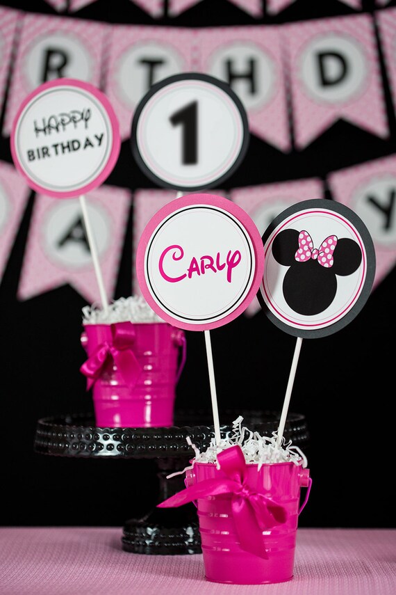 Minnie Mouse Centerpieces Pink Minnie Centerpieces Minnie