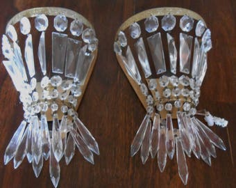 Crystal wall sconce | Etsy