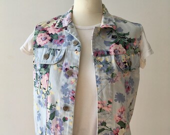 Floral vest | Etsy