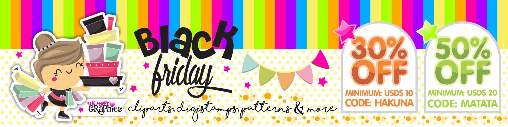 Cliparts Digital Papers & Cute Graphics by TheHappyGraphics