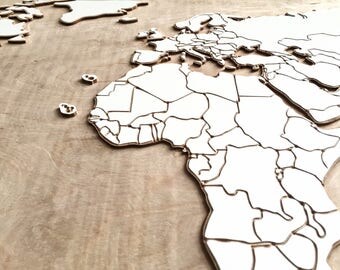 Wooden map | Etsy