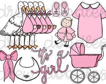 Bonnets Digital Clip Art Set Instant Download
