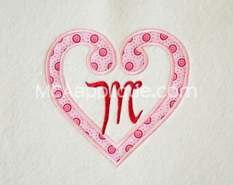 Monogram heart | Etsy