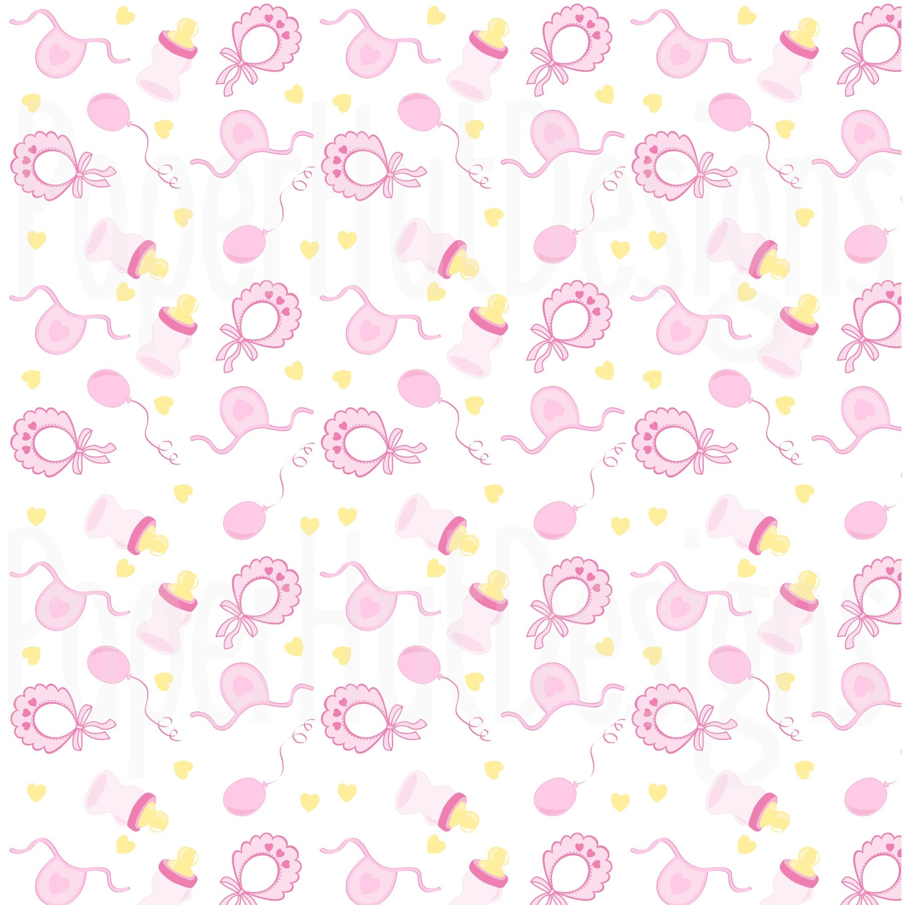 Baby Girl Clipart and Baby Girl Digital papers Set-Baby Shower Clip Art ...