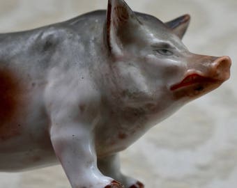 Porcelain pig | Etsy