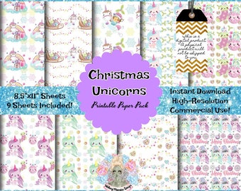 Unicorn christmas | Etsy