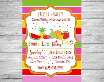 Fruit invitation | Etsy