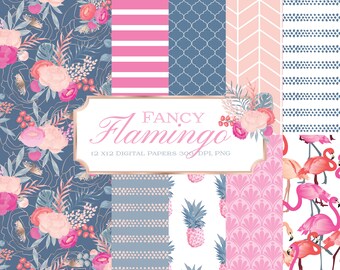 Tropical digital papers: TROPICAL SUMMER with