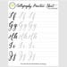 Calligraphy Practice Sheets Full Alphabet Lettering