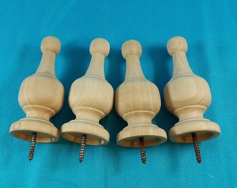 Wood finials | Etsy