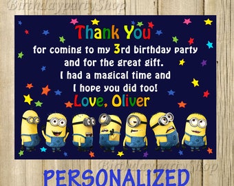 Minion thank you | Etsy