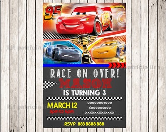 Cars 3 invitation | Etsy