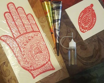 Henna stencil | Etsy
