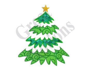 Pine tree applique | Etsy