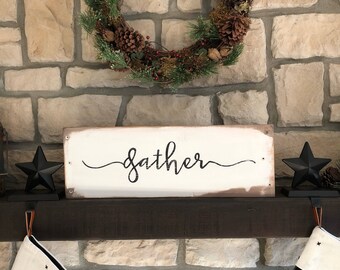 Gather sign | Etsy