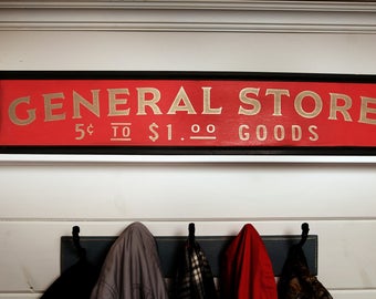 Rustic General Store Mercantile Wood Sign Hand Crafted