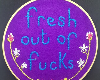 Swear embroidery | Etsy