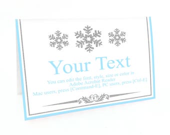 Winter place cards | Etsy