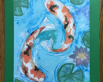 Koi fish print | Etsy