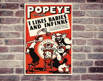 Popeye cartoon | Etsy