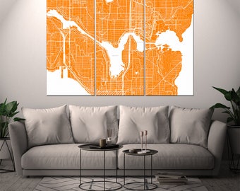 Seattle wall art | Etsy