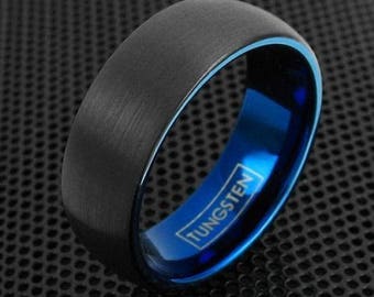 Blue wedding band | Etsy