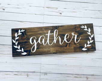 Gather sign | Etsy
