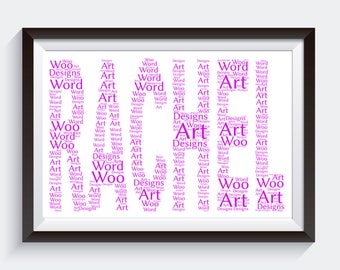 Name word art | Etsy