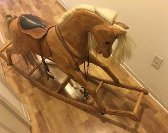 Hop Along Cassidy TOPPER Rocking Horse 1950s RICH TOYS-Local