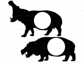 Hippo svg | Etsy