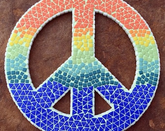 Mosaic peace sign | Etsy