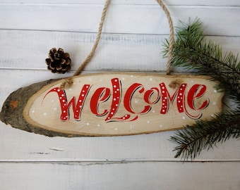 Winter welcome sign | Etsy
