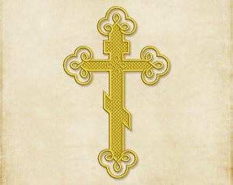 baptismal cross Machine Embroidery design