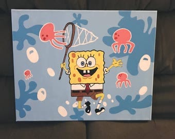Spongebob wall art | Etsy