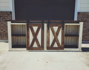 Barn door console | Etsy