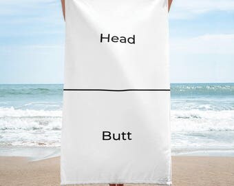 Funny beach towel | Etsy