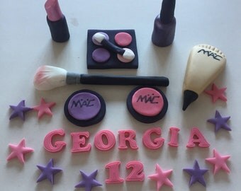 Makeup cake topper | Etsy