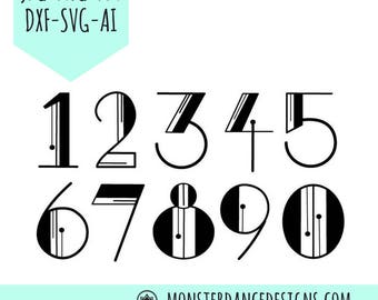 Art deco numbers | Etsy