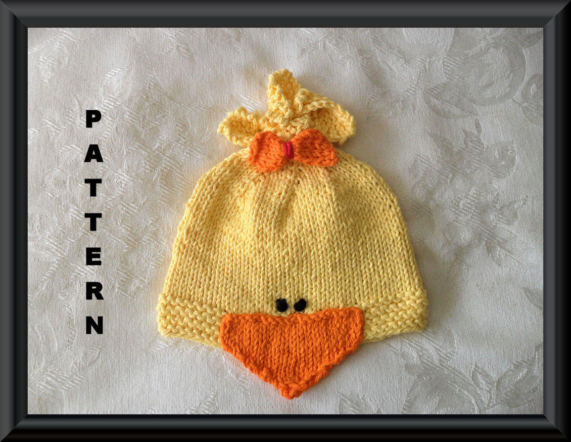 Knitted Hat Pattern Baby Hat Pattern Baby Duck Pattern Baby