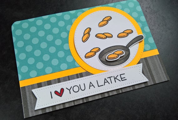 Hanukkah Card I Love You A Latke Card Happy Chanukah Card