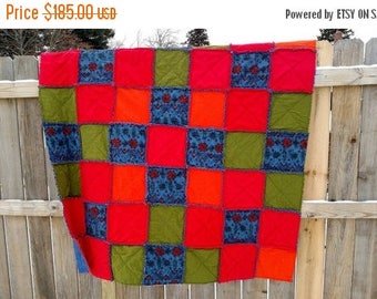 Fleece rag quilt | Etsy