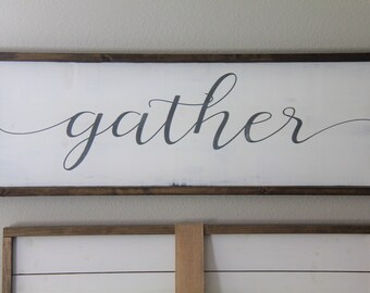 Large gather sign | Etsy