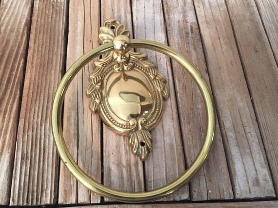 Vintage Brass Towel Ring