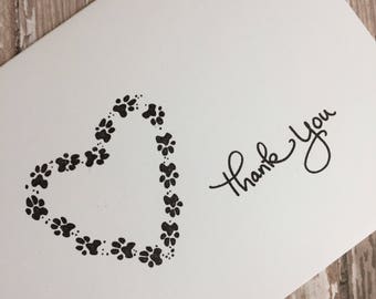 Cat thank you card | Etsy