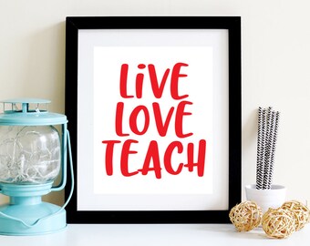 Live love teach | Etsy